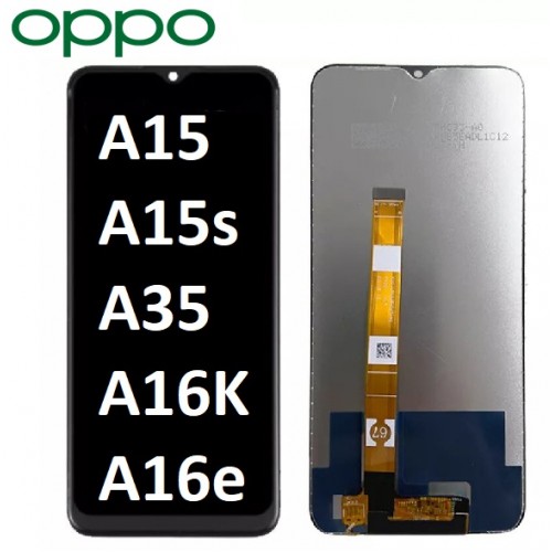 OPPO A15 / A15s / A35 / A16K / A16e (2020) LCD and touch screen (Service Pack)(NF) [Black] O-100